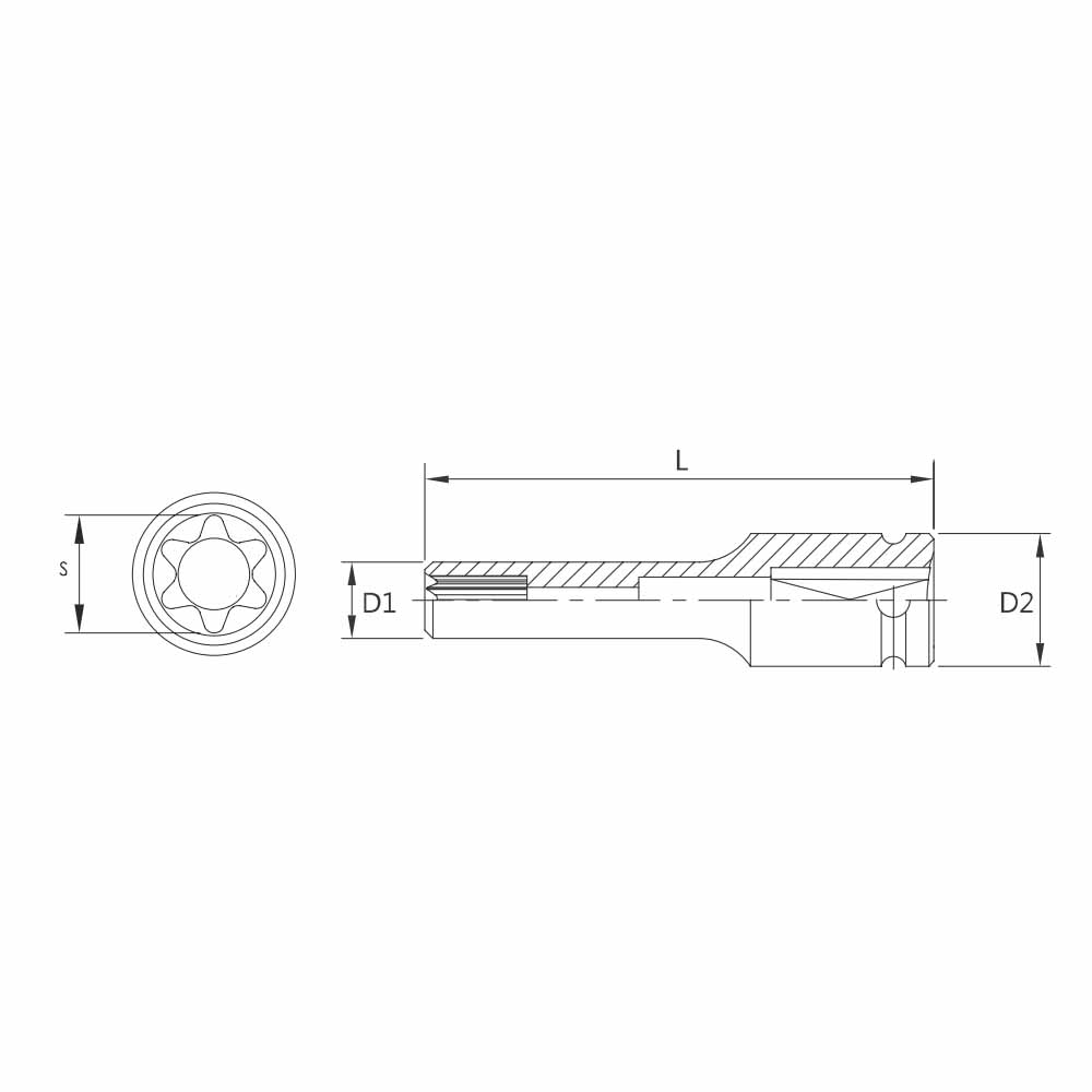 Star impact Socket, E impact socket, torx impact socket