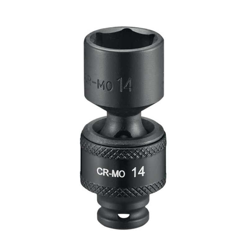 1/4 inch Drive Universal Impact Socket, 6 Point, 360 Degree Swivel - Tine-I